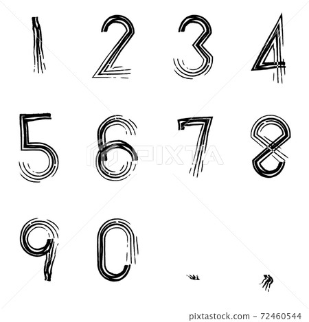 Hand-painted numbers - Stock Illustration [72460544] - PIXTA