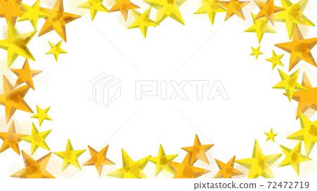 Star yellow frame watercolor style - Stock Illustration [72472719] - PIXTA