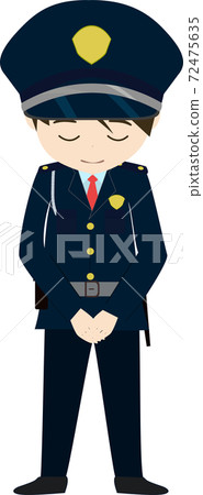 Illustration of a cute guard giving a bow - Stock Illustration ...