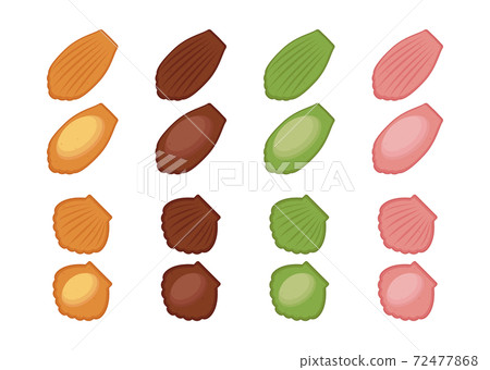 Illustration set of various madeleines - Stock Illustration [72477868 ...