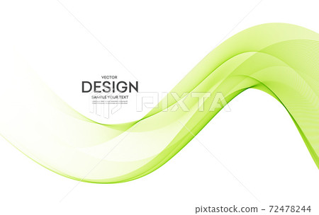 Vector green color abstract wave design element - Stock Illustration ...
