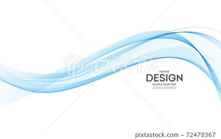 Vector blue color abstract wave design element - Stock Illustration ...