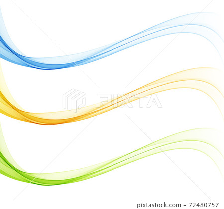 Set of color abstract wave design element - Stock Illustration ...