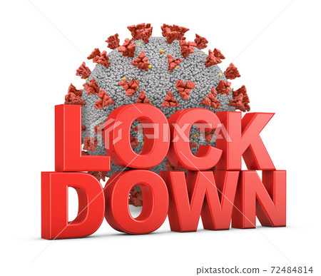 LOCKDOWN with coronavirus - Stock Illustration [72484814] - PIXTA