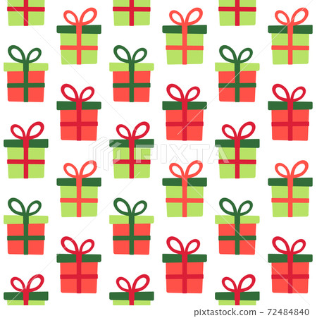Vector seamless pattern of Christmas present box - Stock Illustration ...