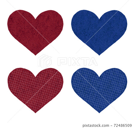 Adult chic red and blue heart set - Stock Illustration [72486509] - PIXTA