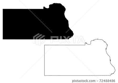 Oliver County, North Dakota State (U.S. county,... - Stock Illustration ...