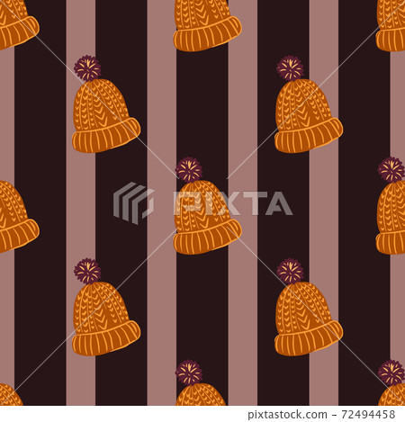 Scandinavian seamless doodle pattern with... - Stock Illustration ...
