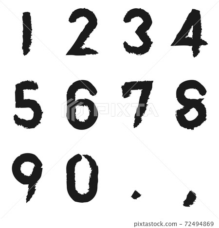 Hand-painted numbers - Stock Illustration [72494869] - PIXTA