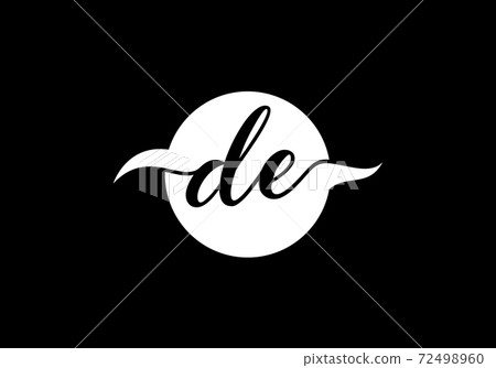 D E letter sign symbol. Initial Letter D E Logo... - Stock Illustration ...