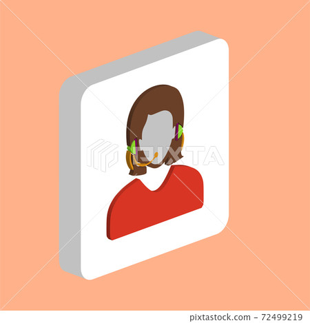 telephonist Simple vector icon. Illustration... - Stock Illustration ...