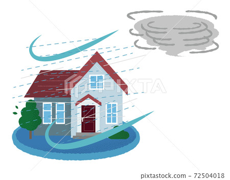 Vector illustration of houses suffering from... - Stock Illustration ...