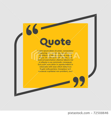 Quote rectangle text with bracket, vector banner - Stock Illustration ...