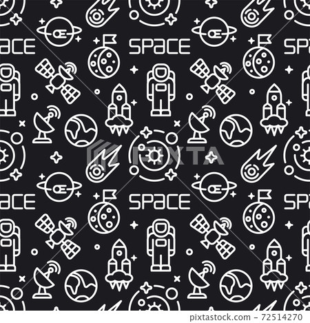 space seamless pattern - Stock Illustration [72514270] - PIXTA