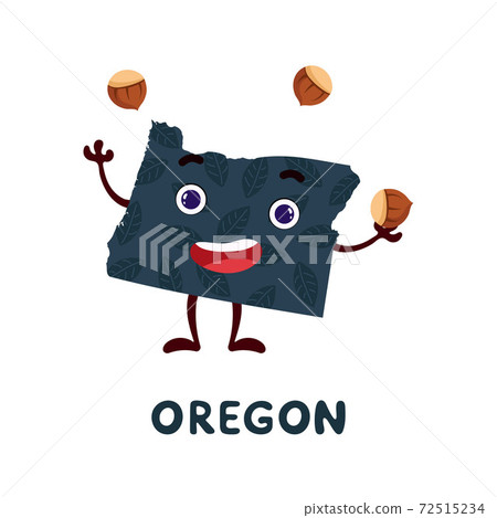 Cute cartoon Oregon state character clipart.... - Stock Illustration ...