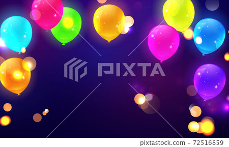party color balloons Glow, confetti concept... - Stock Illustration [72516859] - PIXTA