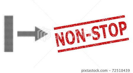 Scratched Non-Stop Seal Stamp and Halftone... - Stock Illustration ...