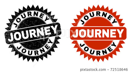 JOURNEY Black Rosette Watermark with Unclean... - Stock Illustration ...