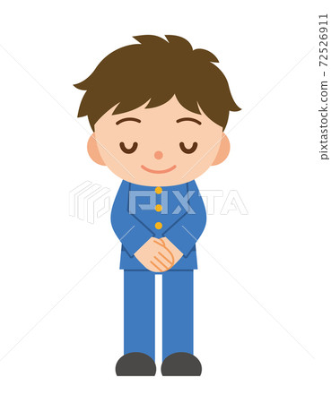Bowing boys student school uniform - Stock Illustration [72526911] - PIXTA