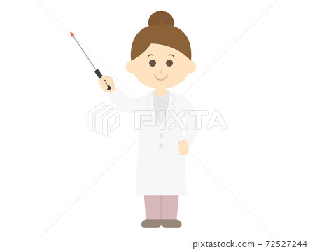 Illustration of a female doctor explaining with... - Stock Illustration ...