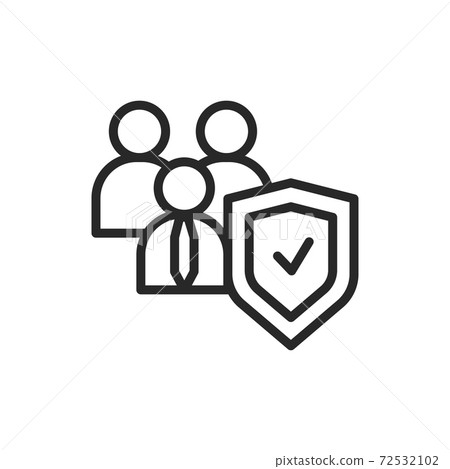 People insurance color line icon. Isolated... - Stock Illustration ...
