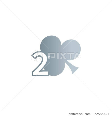 Number 2 logo combined with shamrock icon design - Stock Illustration ...