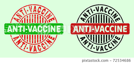 ANTI-VACCINE Rounded Bicolour Stamps - Unclean... - Stock Illustration ...
