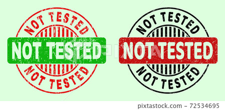 NOT TESTED Rounded Bicolour Stamp Seals -... - Stock Illustration ...