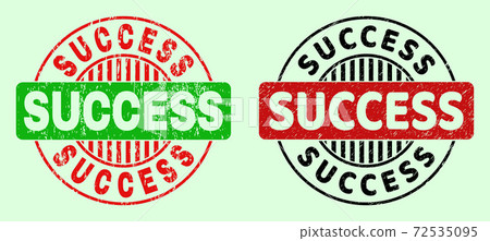 SUCCESS Round Bicolour Watermarks - Grunge Surface - Stock Illustration ...