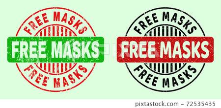 FREE MASKS Rounded Bicolour Watermarks -... - Stock Illustration ...