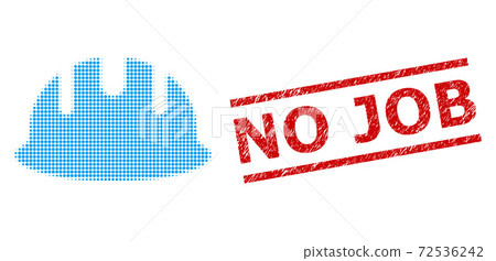 Distress No Job Seal Stamp and Halftone Dotted... - Stock Illustration ...