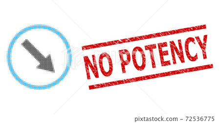 Scratched No Potency Stamp and Halftone Dotted... - Stock Illustration ...