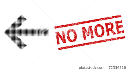 Scratched No More Stamp and Halftone Dotted... - Stock Illustration ...