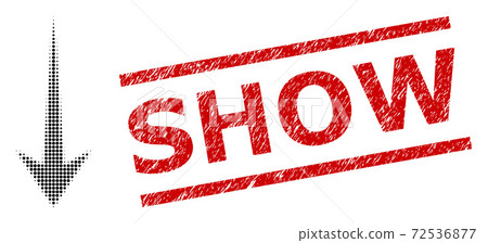 Scratched Show Seal Stamp and Halftone Dotted... - Stock Illustration ...