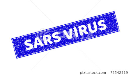 Grunge SARS VIRUS Scratched Rectangle Stamp - Stock Illustration ...