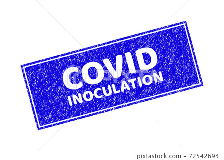 Grunge COVID INOCULATION Scratched Rectangle... - Stock Illustration ...