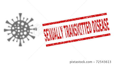 Scratched Sexually Transmitted Disease Stamp... - Stock Illustration ...