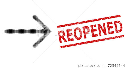 Scratched Reopened Seal and Halftone Dotted... - Stock Illustration ...