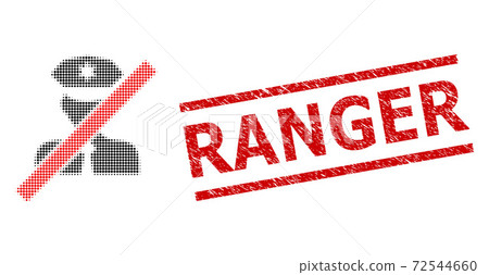 Scratched Ranger Seal Stamp and Halftone Dotted... - Stock Illustration ...