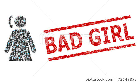 Calling Woman Recursion Mosaic of Calling Woman... - Stock Illustration ...