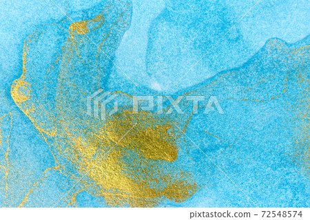 Alcohol ink blue transparent background. Ocean... - Stock Illustration ...
