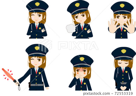 Cute girl guard illustration set 1 - Stock Illustration [72553319] - PIXTA