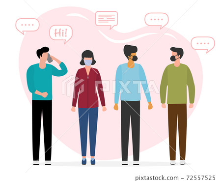 People Vector Communication Talking Social Team - Stock Illustration ...
