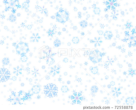 Random snowflake background. Watercolor... - Stock Illustration ...