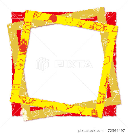 Lucky pattern pattern frame photo frame New... - Stock Illustration ...