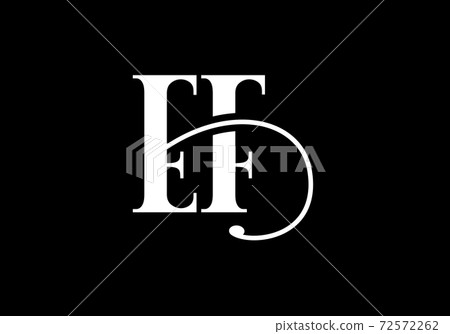 Initial Monogram Letter E F Logo Design Vector... - Stock Illustration ...