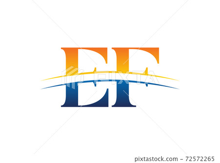 Initial Monogram Letter E F Logo Design Vector... - Stock Illustration ...