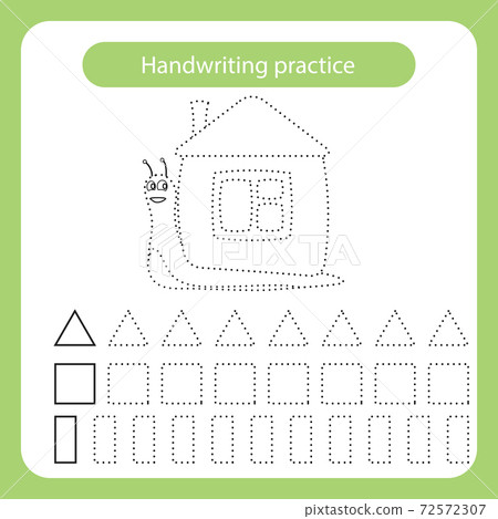 Snail. Trace and color the picture. Educational... - Stock Illustration ...