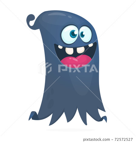 Happy cartoon flying monster. Vector illustration - Stock Illustration ...