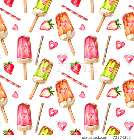Sweet and romantic pattern - Stock Illustration [72574362] - PIXTA
